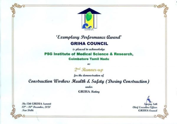 PSG IMSR – HOSPITALS – Srinivasan Associates Engineers & Builders